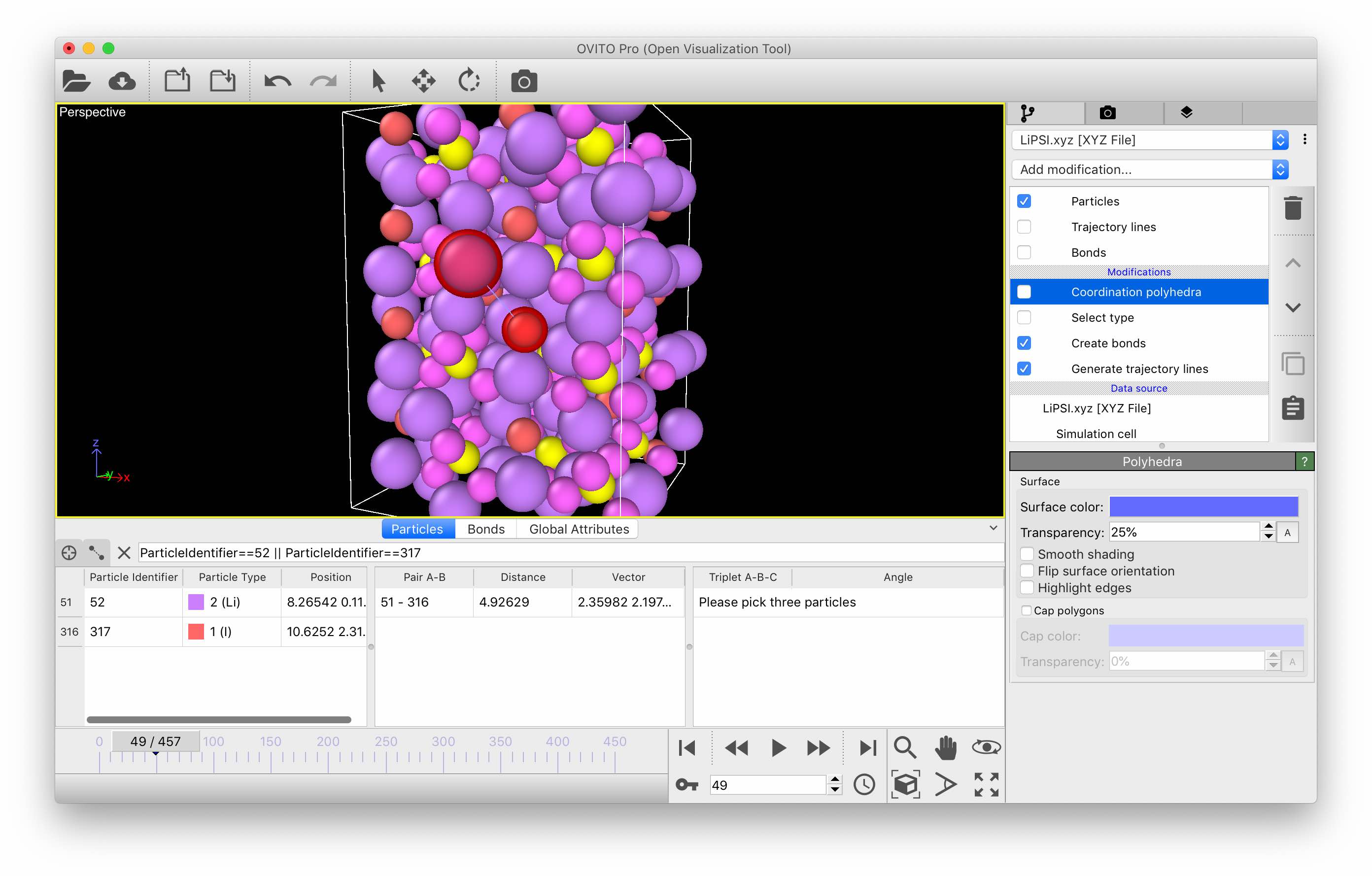 I can't get the distance between particles – Forum – OVITO – Open ...