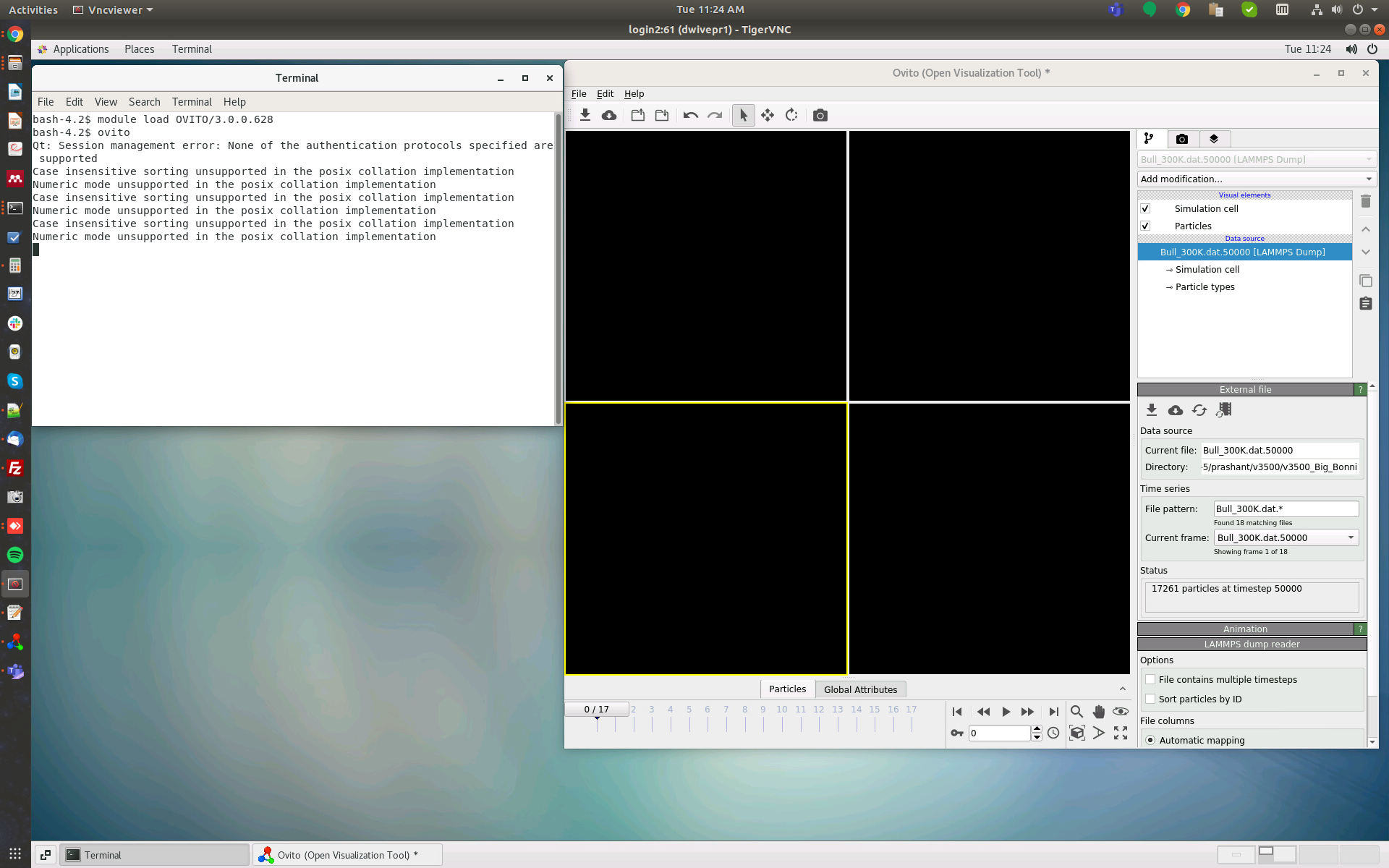GUI version not working properly in cluster. – Forum – OVITO – Open Visualization Tool