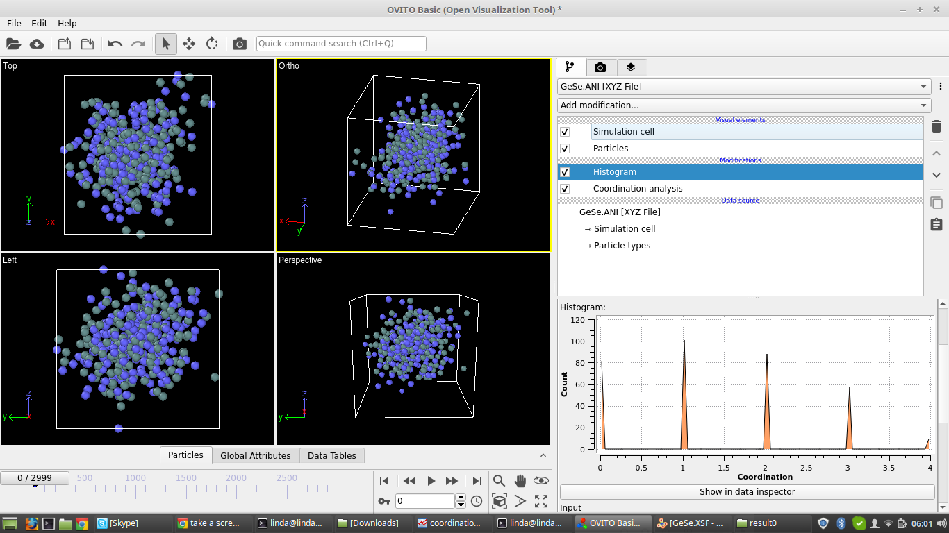 PBC and Coordination number distribution – Forum – OVITO – Open Visualization Tool