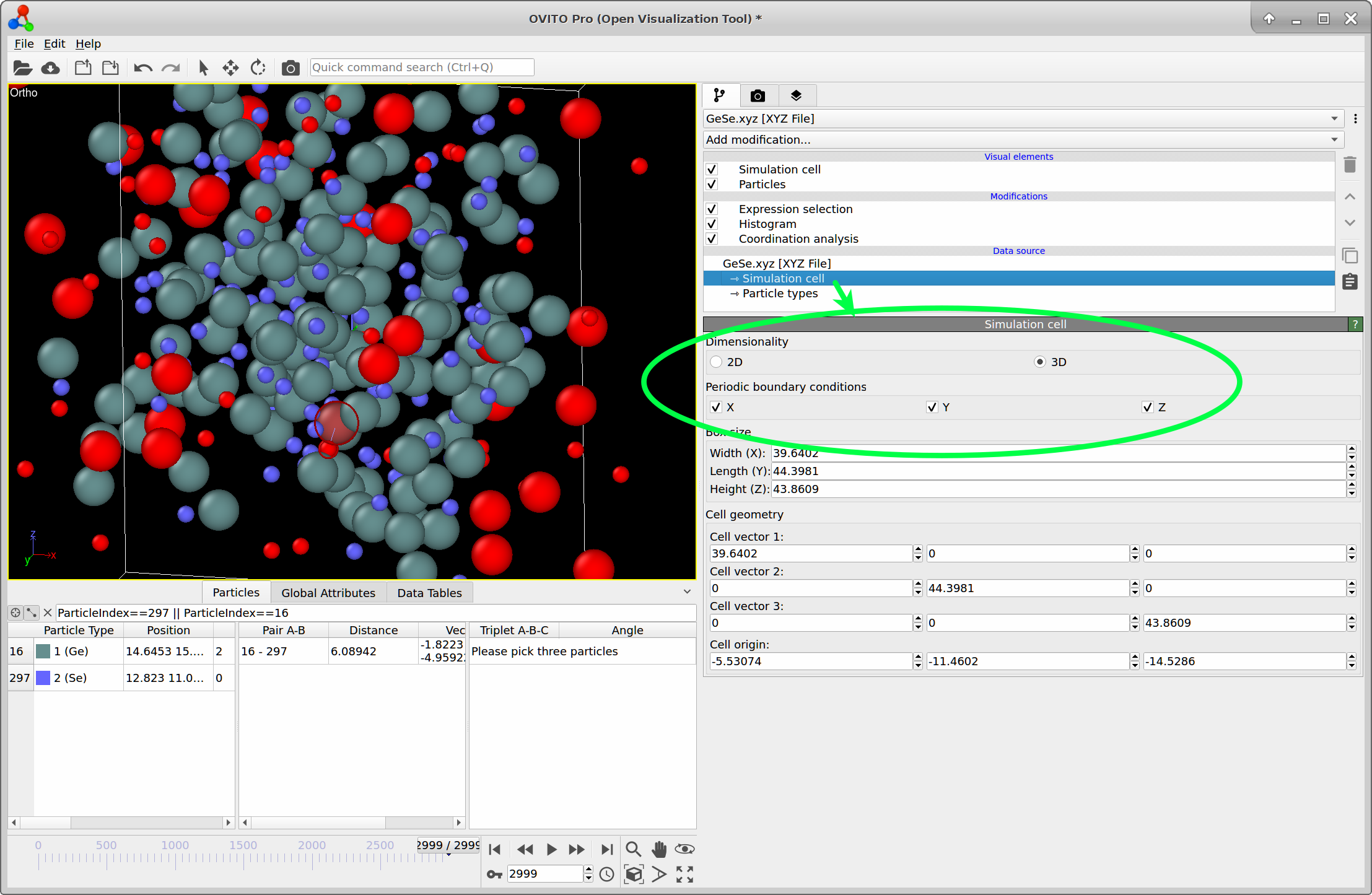 PBC and Coordination number distribution – Forum – OVITO – Open ...