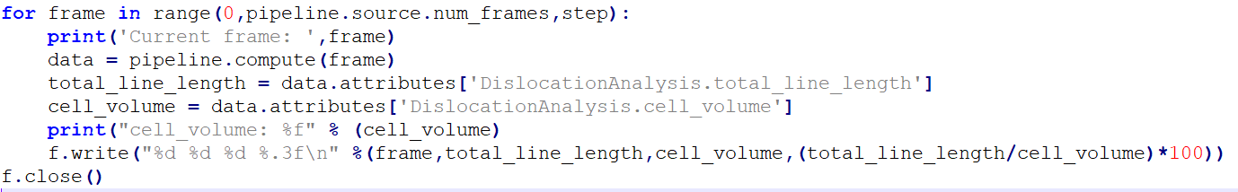 DXA – Forum – OVITO – Open Visualization Tool