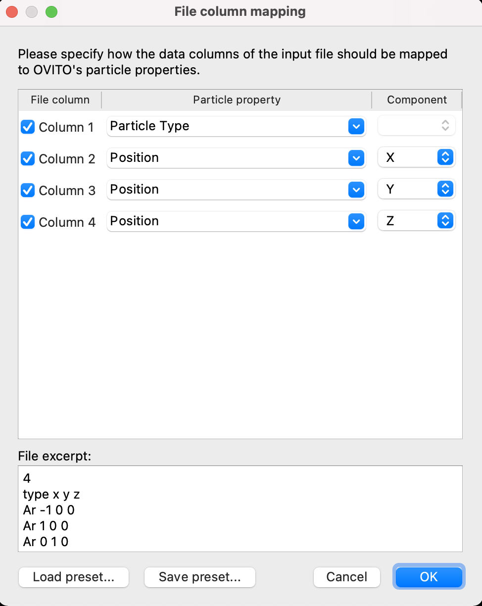 Cannot open XYZ-file in Ovito 3.4.3 on Mac – Forum – OVITO – Open Visualization Tool