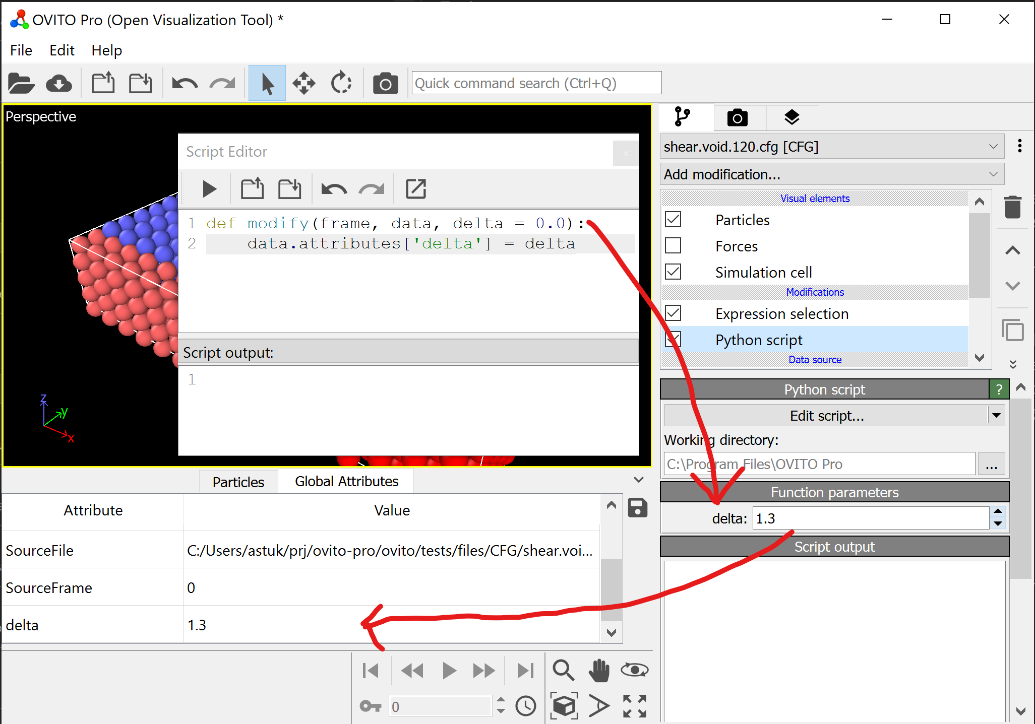 defining common variables – Forum – OVITO – Open Visualization Tool