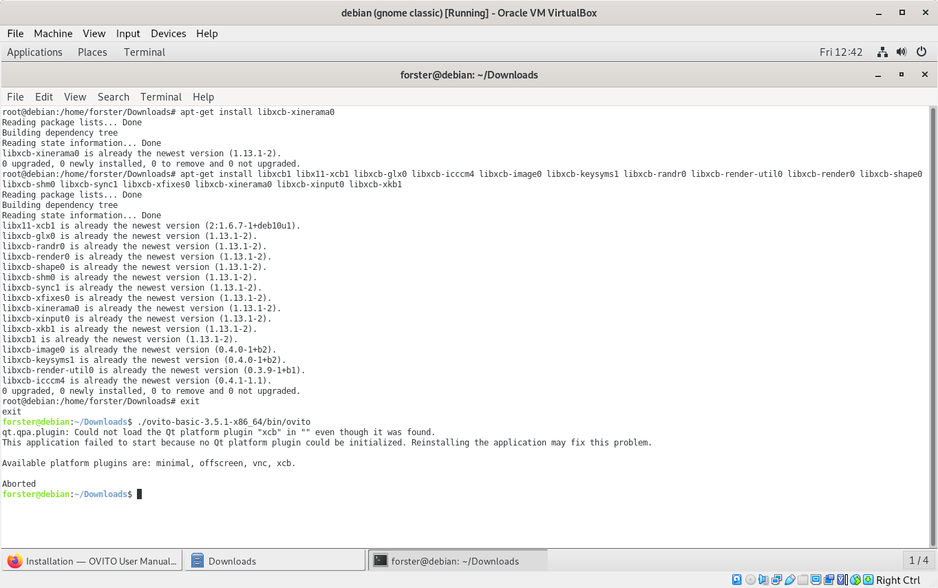 installation problem – Forum – OVITO – Open Visualization Tool