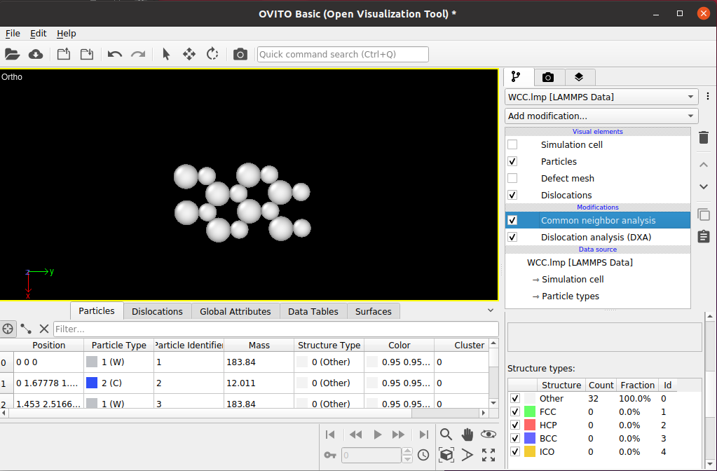 Indentifying the HCP structure of WC – Forum – OVITO – Open ...
