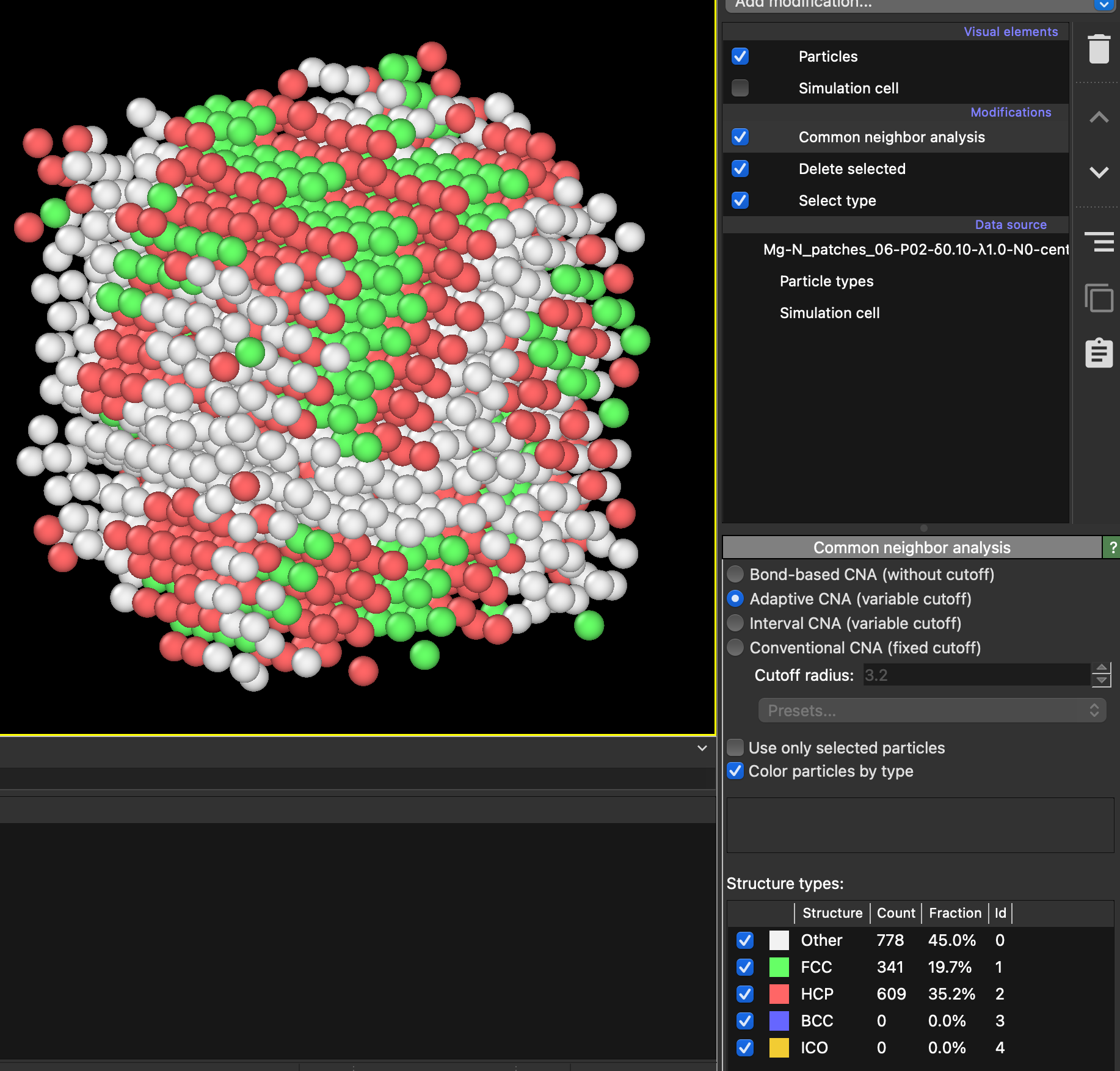 [Potential bug] Common neighbor analysis on selected particles not working correctly – Forum ...
