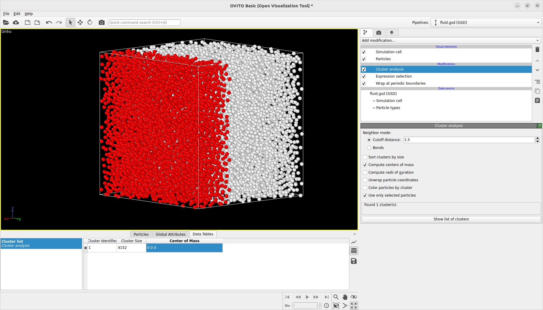 Bug report: center of mass of clusters with GSD files – Forum – OVITO ...